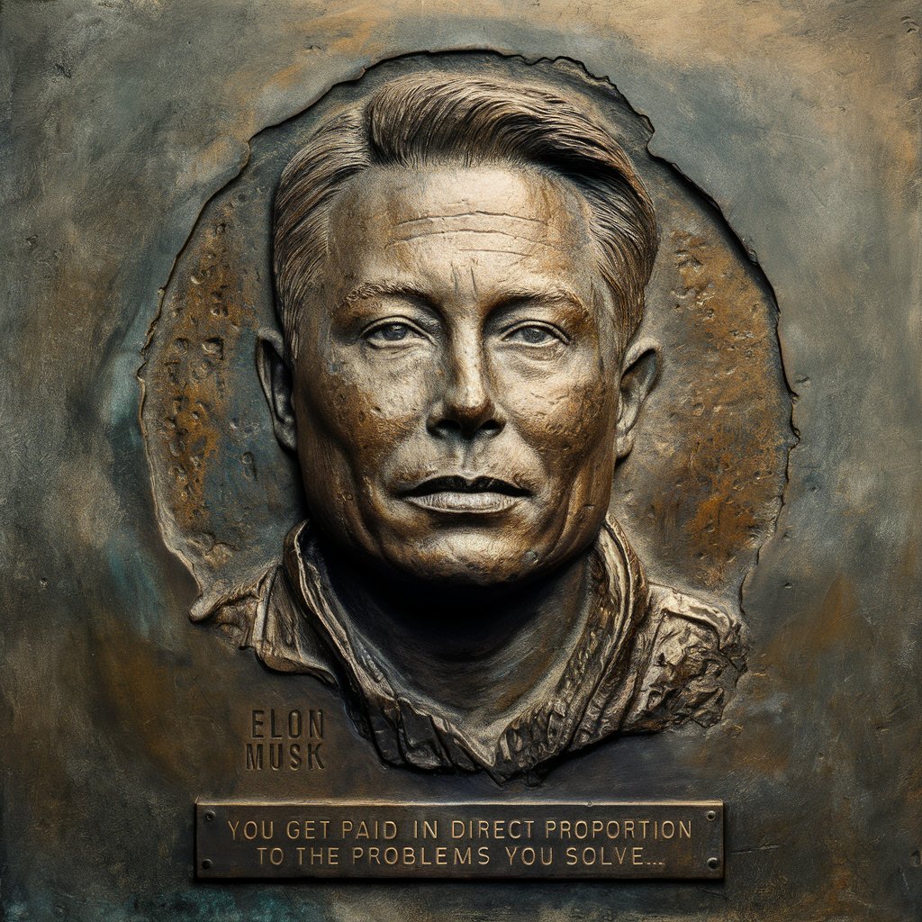 gota: Elon Musk - Bronze Plaque